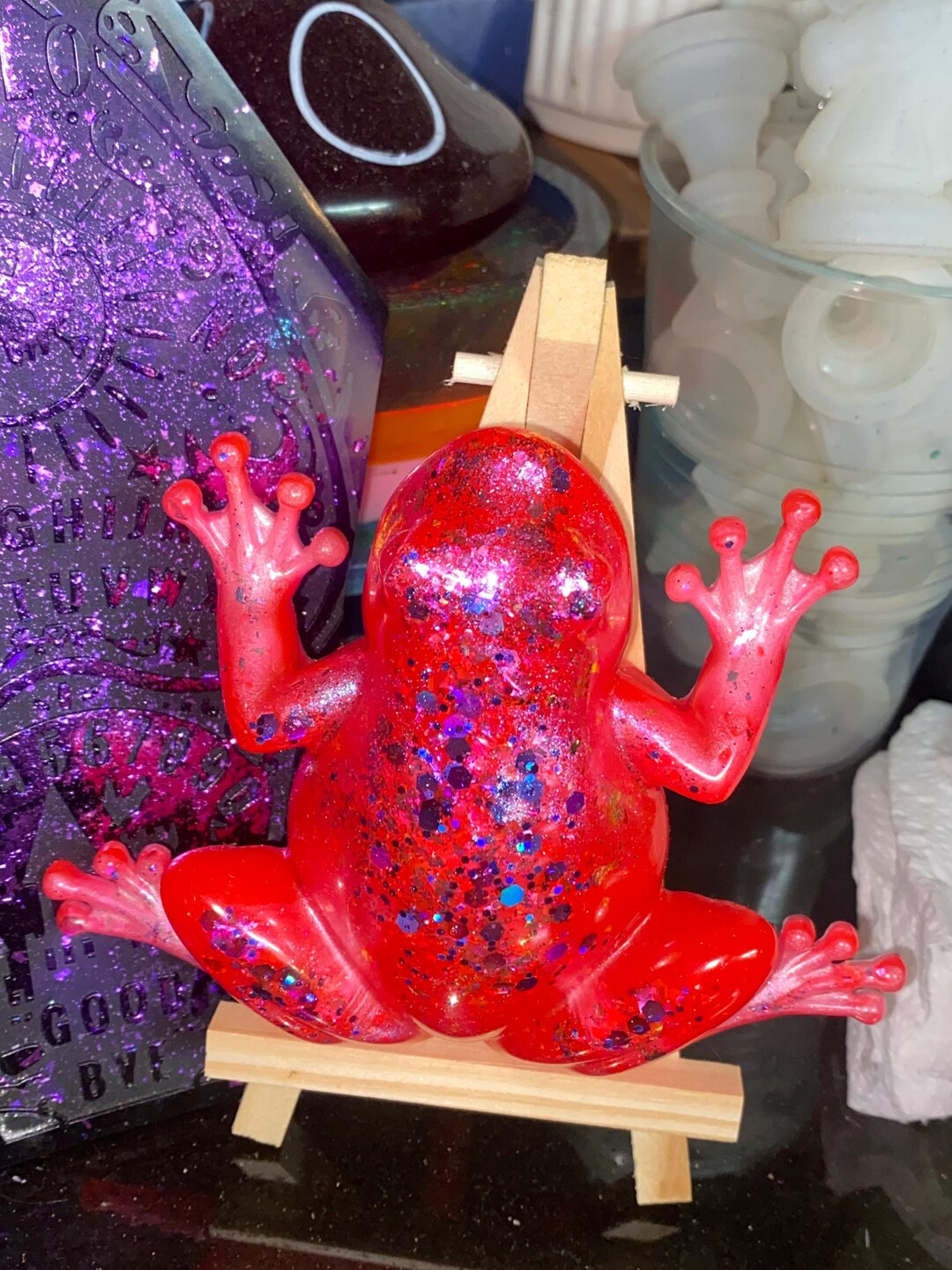 Pink Glitter Frog - Etsy