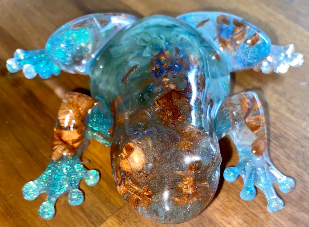 Mallee Burl Timber and Blue Peony Frog - Etsy