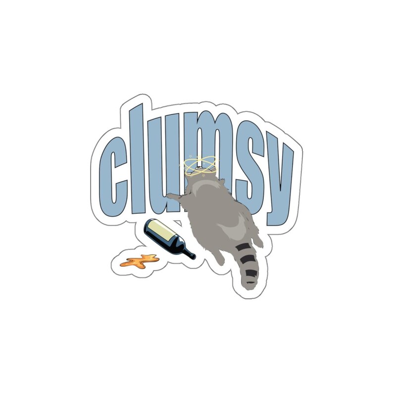 Drunk Raccoon Meme Viral Sticker Tiktok Funny Die-cut Stickers - Etsy