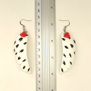 Helluva Boss Stolas Earrings, Demonic Feather Earrings - Etsy