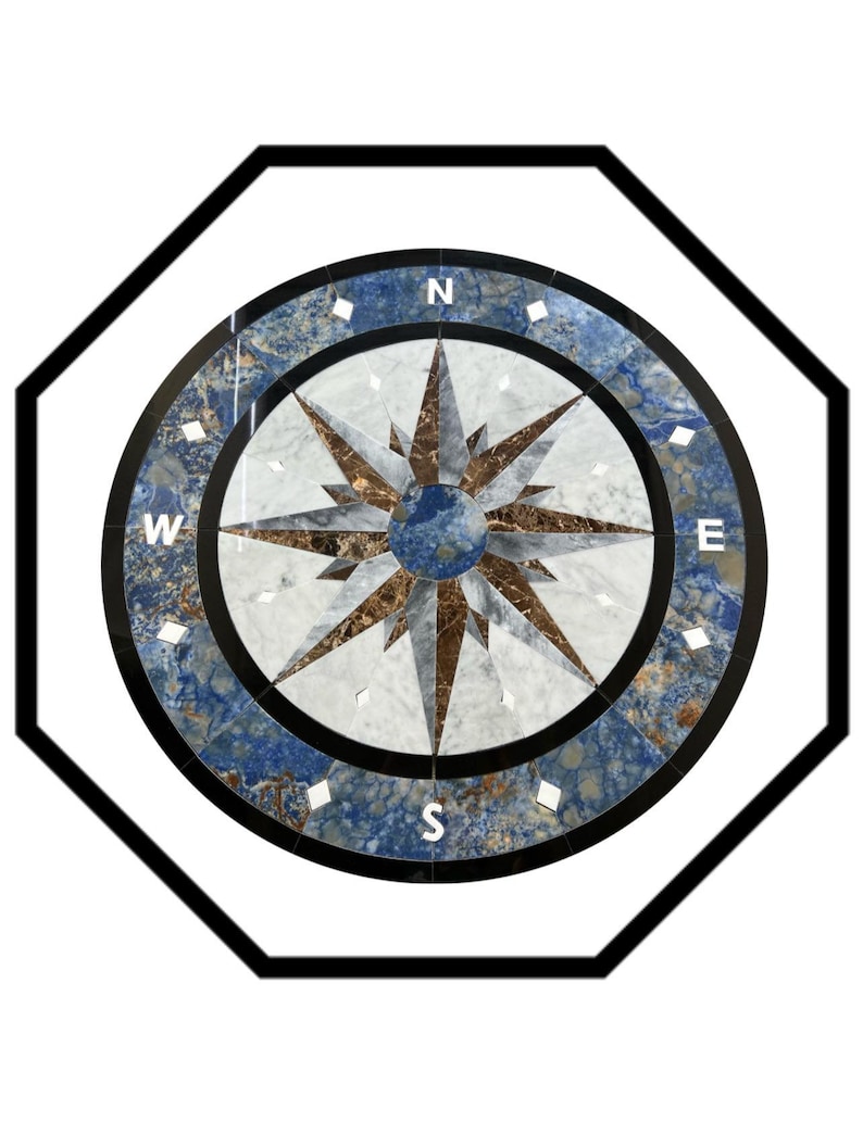 Floor Marble Medallion Octagon - Etsy
