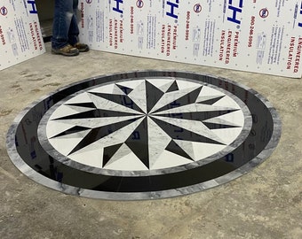 Floor Marble Medallion 8016 - Etsy