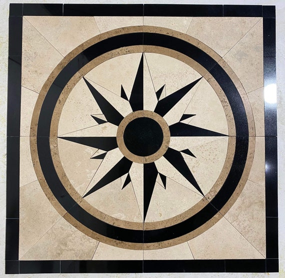 Tile Floor Medallion Designs Marble Floor Design Patterns, Compass