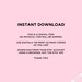 2025 Pink Yearly Calendar Template | Printable, Instant Digital ...