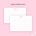 2025 Pink Yearly Calendar Template | Printable, Instant Digital ...