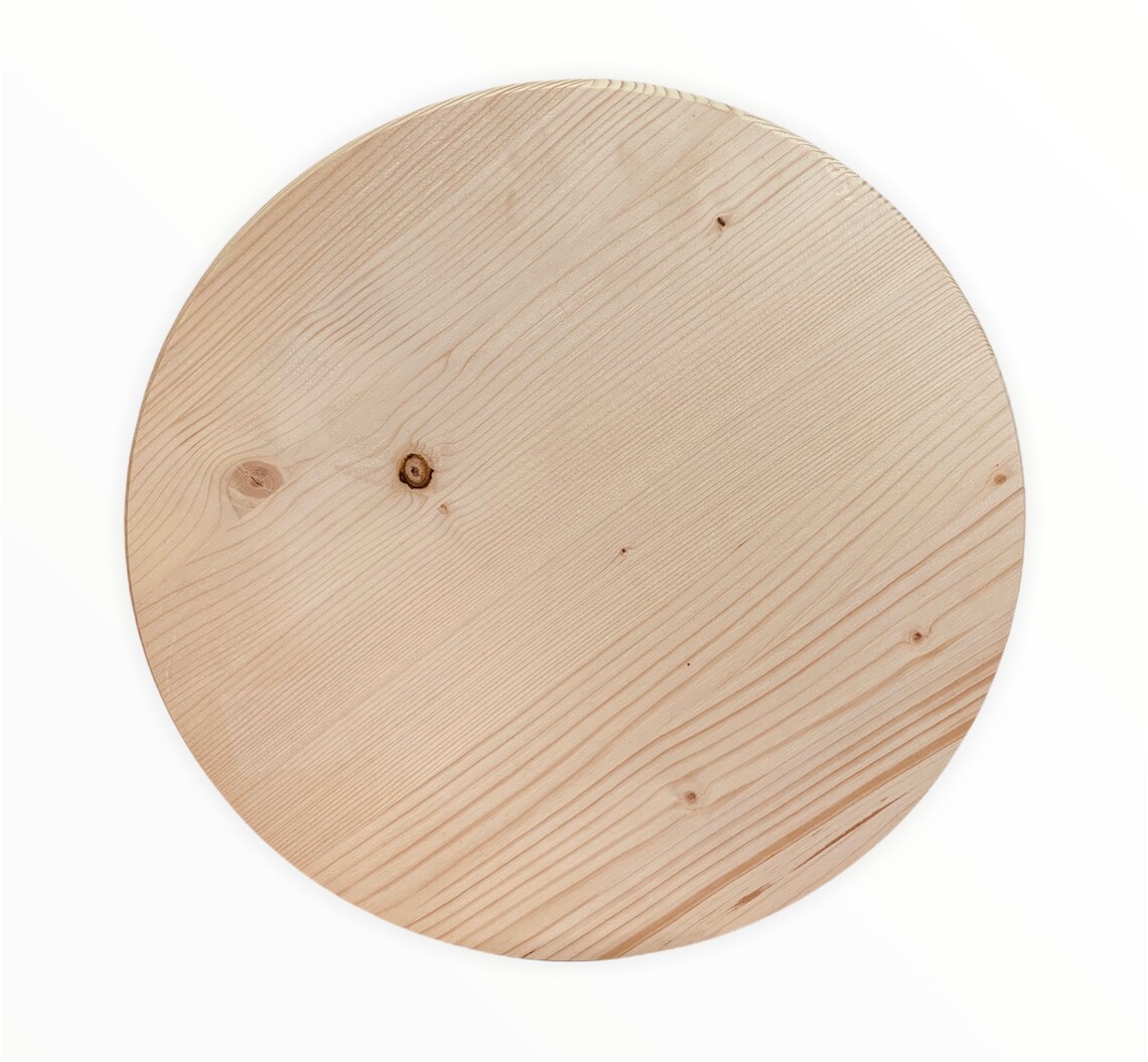 Unfinished Round Wood 15 Inches X 1 Inches Thickness Table - Etsy