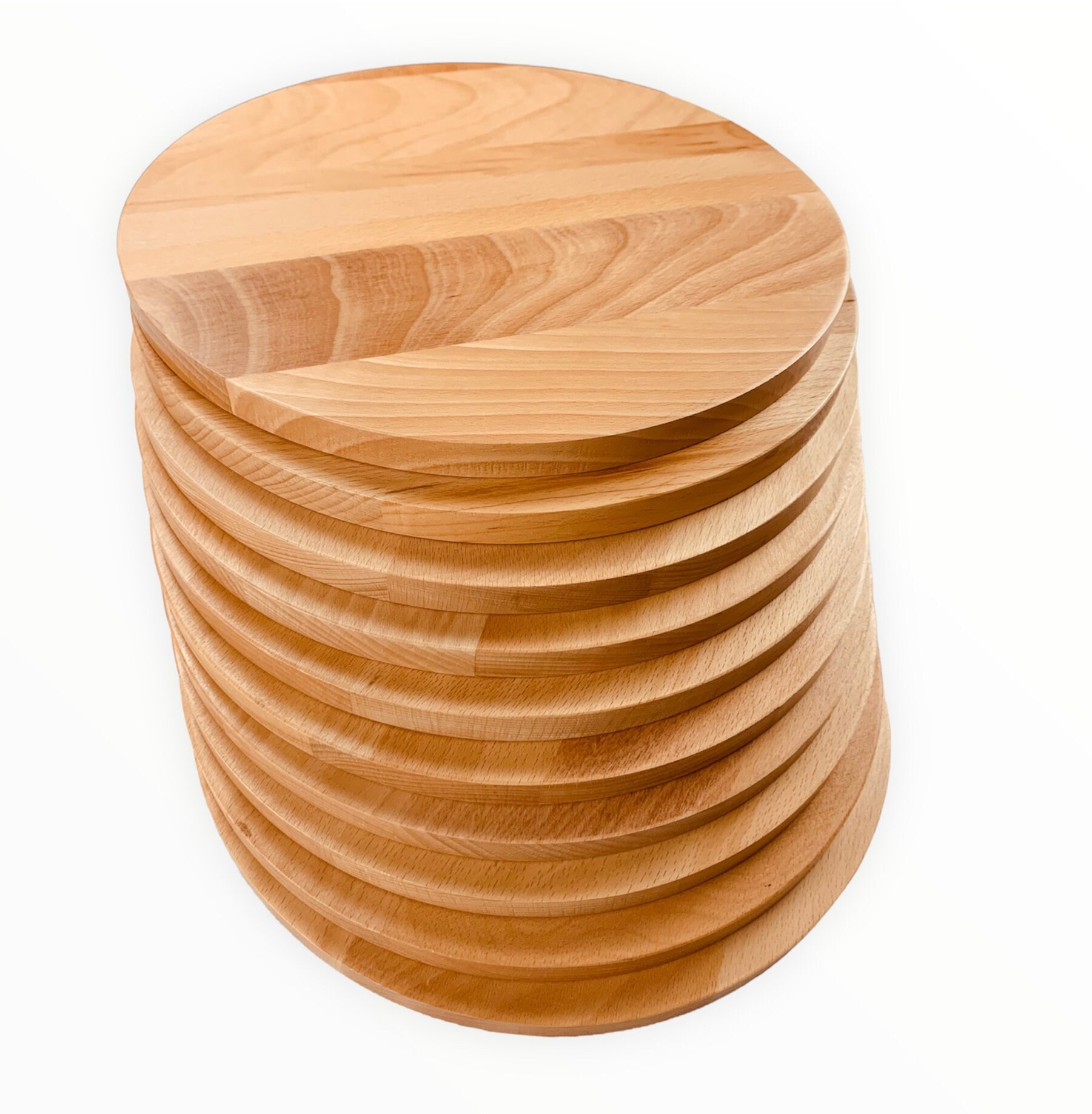 10 Beech Round Wood Cutting Board 12" X 5/8 Inches Thickness Blank for ...