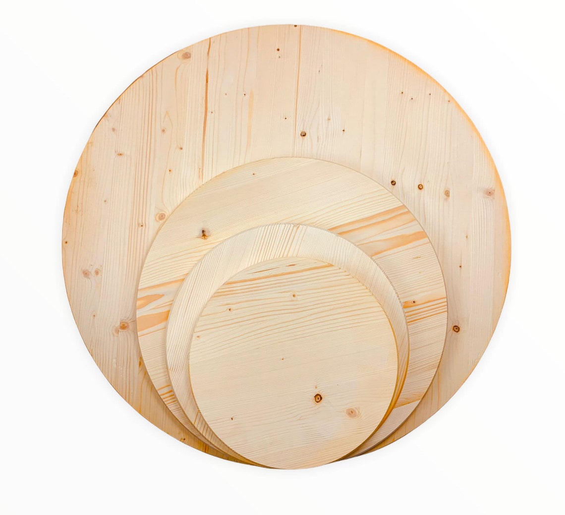 Unfinished Round Wood 36 Inches X 1 Inches Thickness Table Top, Stool ...