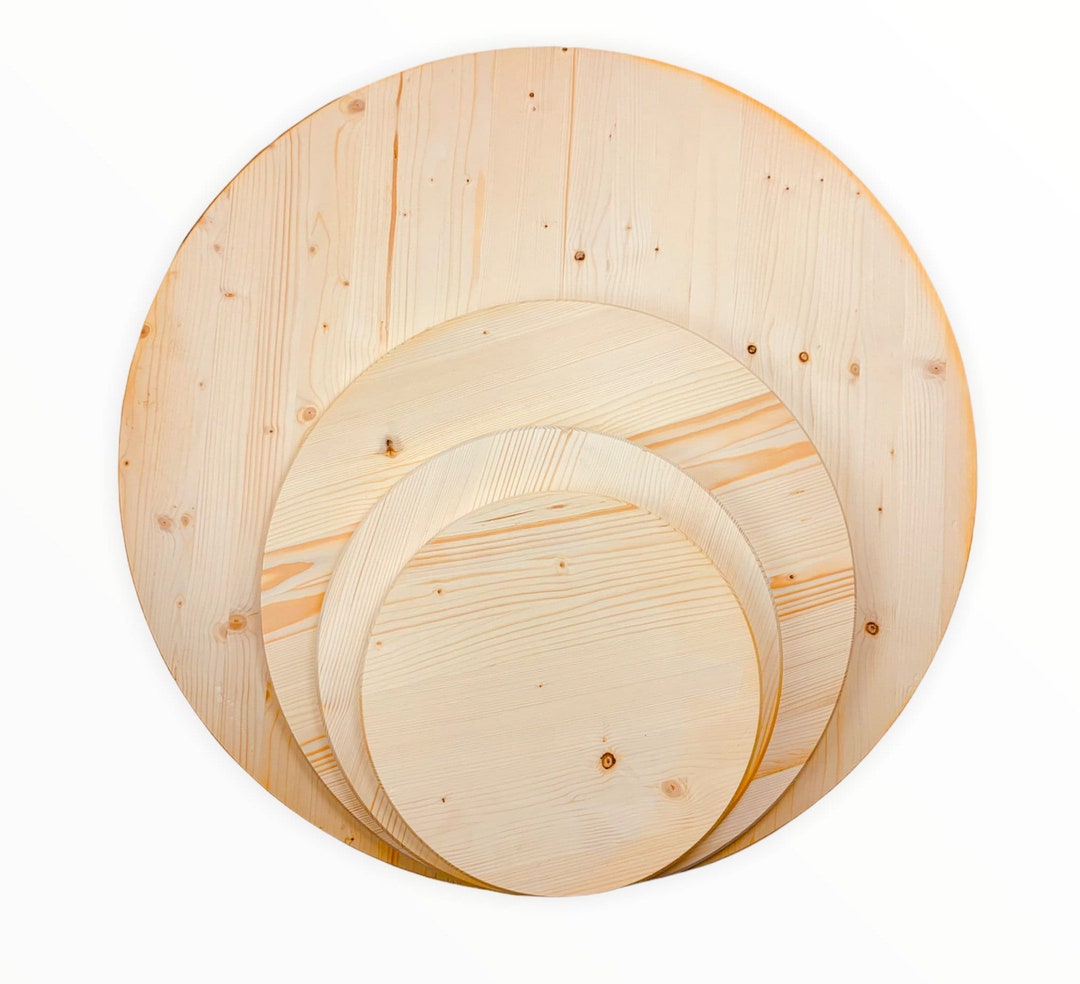 Unfinished Round Wood 15 Inches X 1 Inches Thickness Table Top, Stool ...