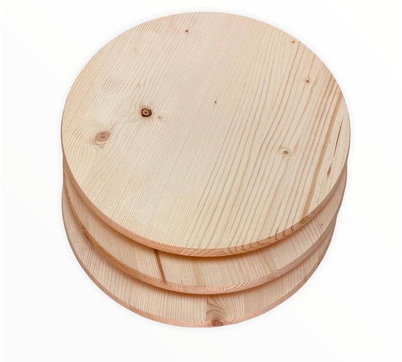 Unfinished Round Wood 15 Inches X 1 Inches Thickness Table Top, Stool ...