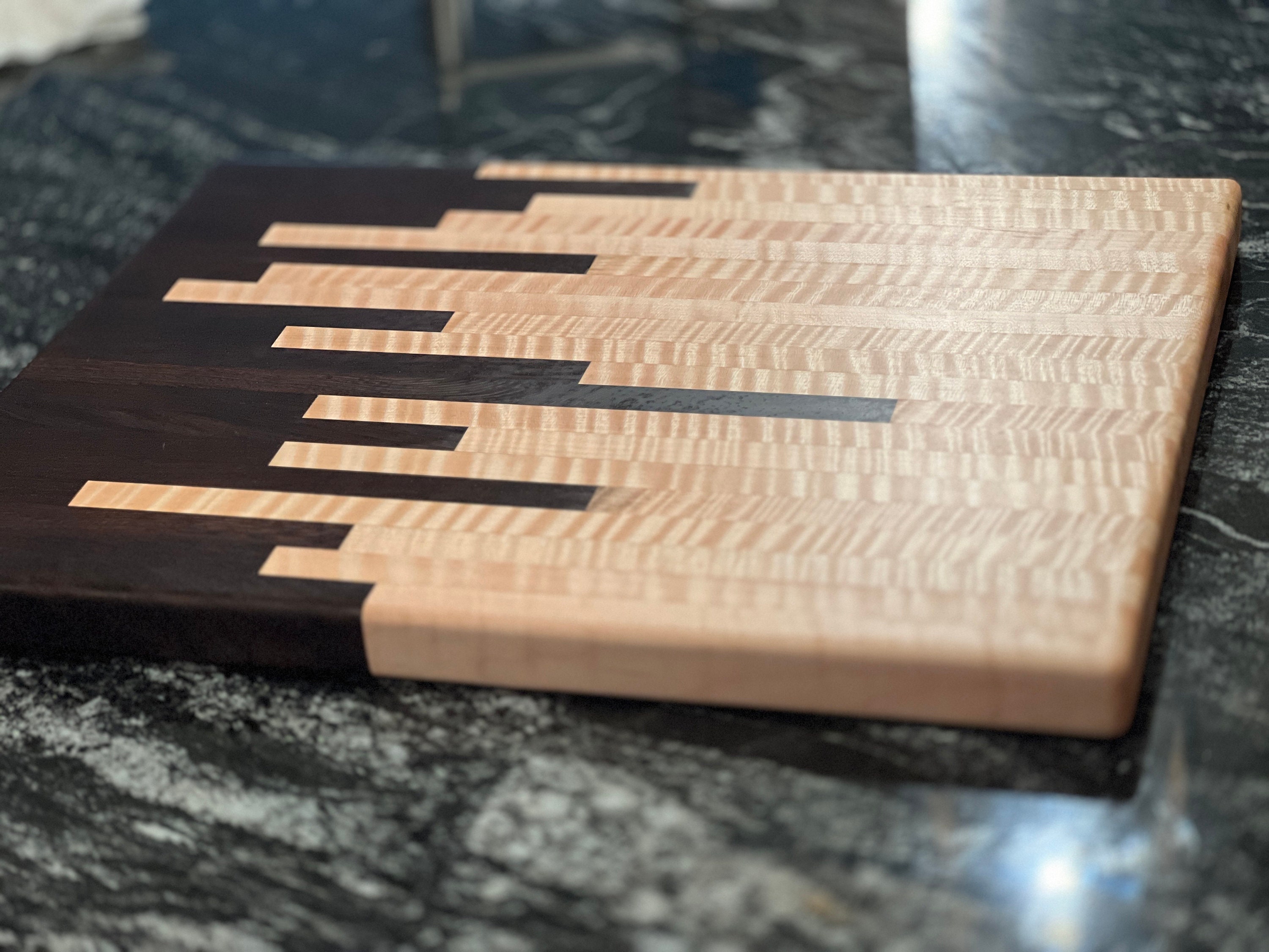 Chef’s 18x24 Cutting Wenge & Curly Maple 1.5” Thick. Standard Chef ...