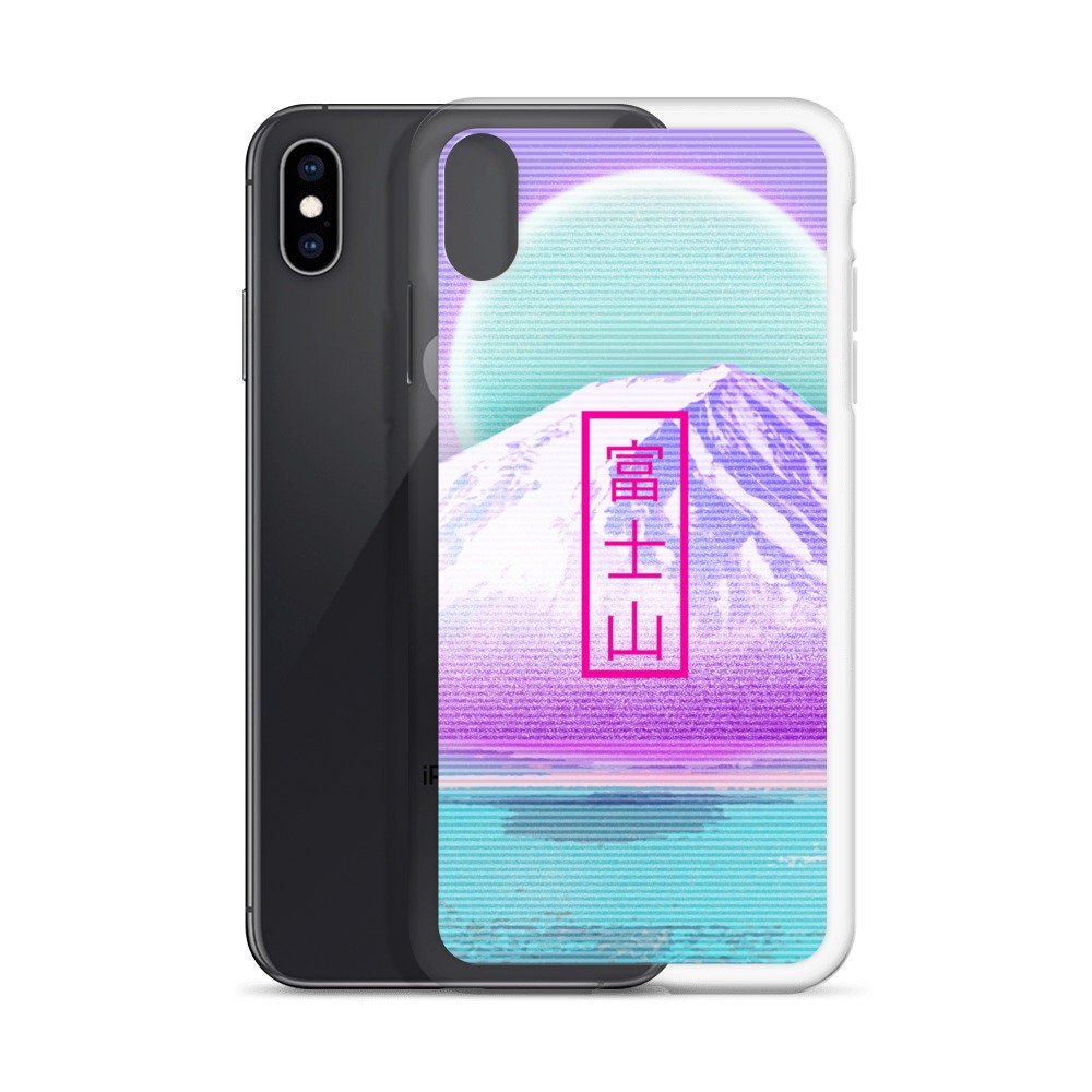 Lofi Vaporwave Mt Fuji Sunset View Aesthetic Retro iPhone Case - Etsy