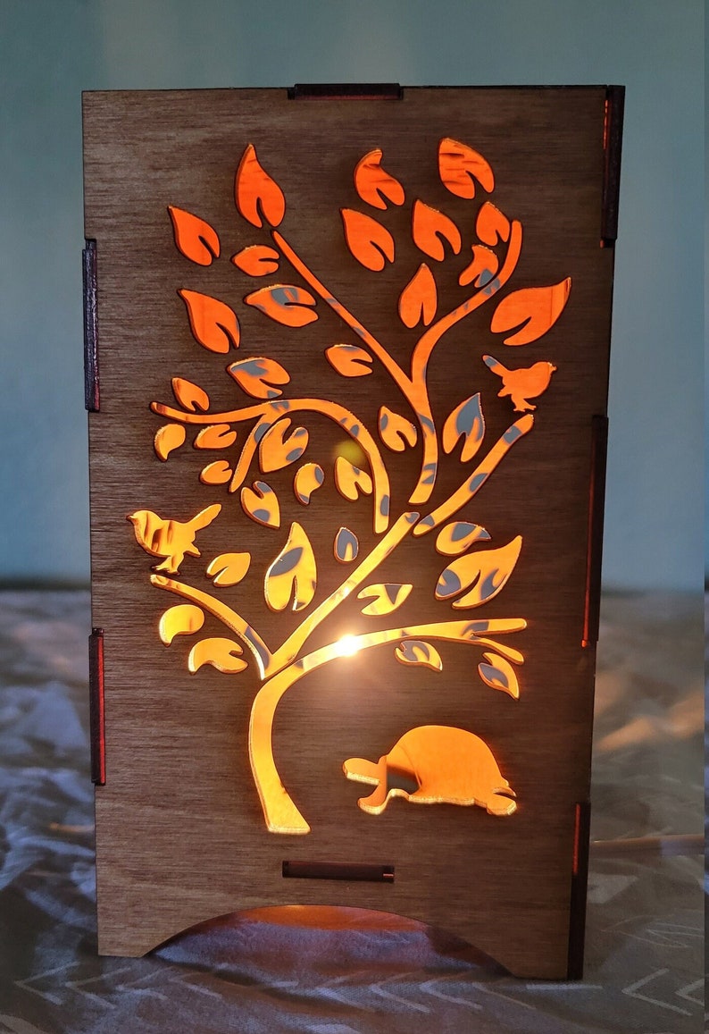 Tree & Tortoise Lamp, Light, Night Light, Desk Lamp - Etsy