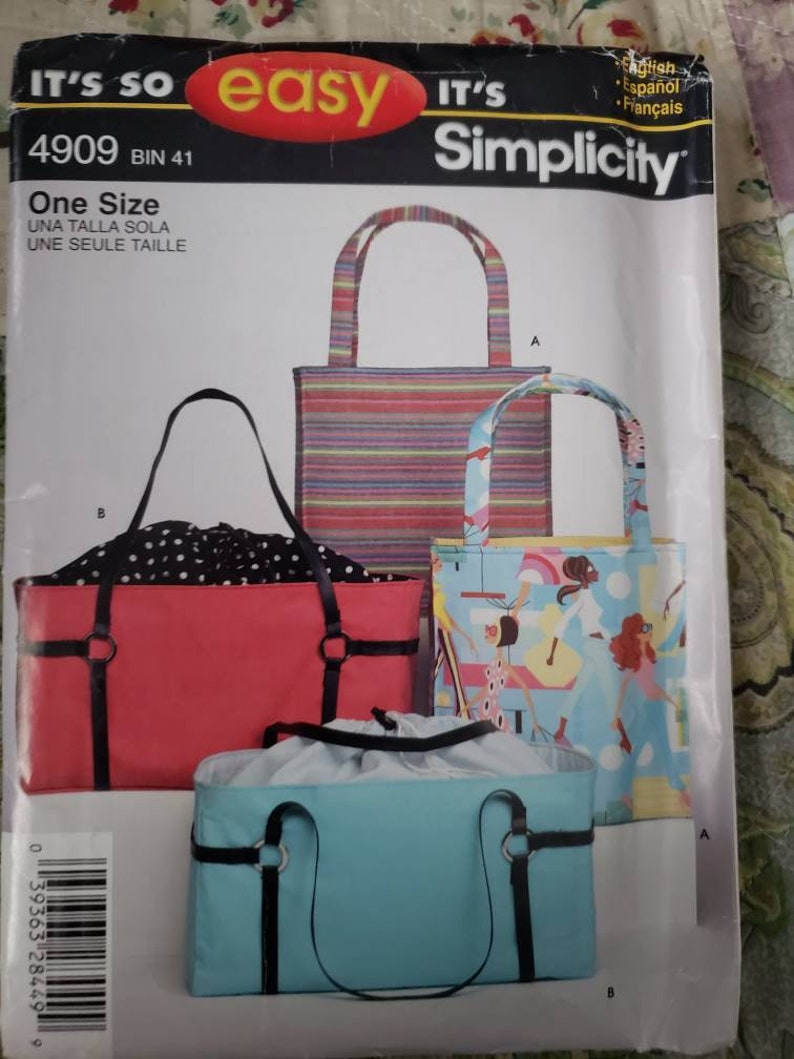 Vintage Soul Fabric! It's Simplicity Easy Pattern*simplicity 4909 Tote ...
