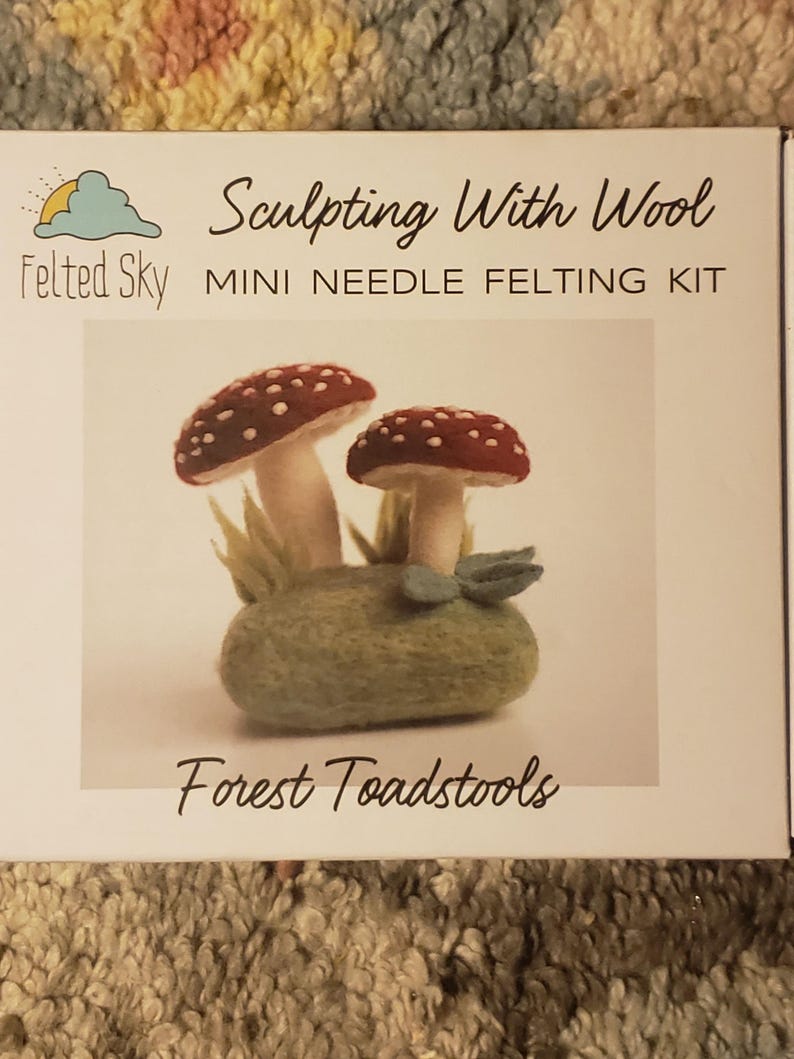 Cute Felted Sky Forest Toadstools Felting Kit - Etsy