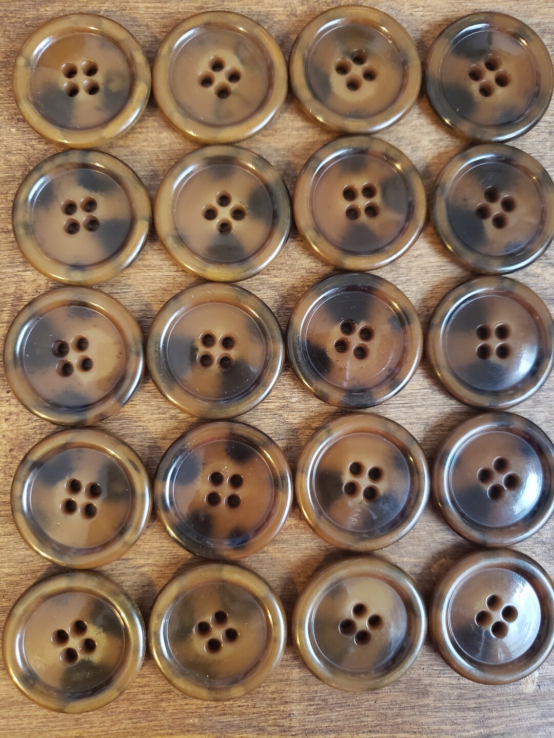 Vintage Warm Brown Buttons*vintage Brown Plastic Buttons*vintage Sewing ...