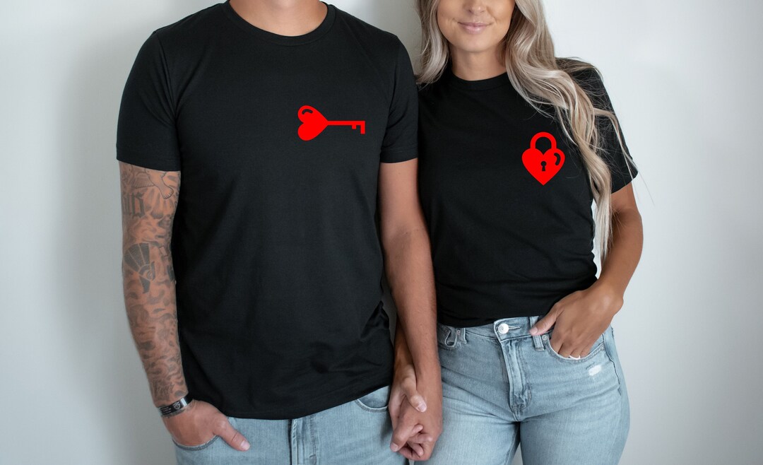 Heart Lock and Key Shirtmatching Couple Shirts Wedding Gift - Etsy