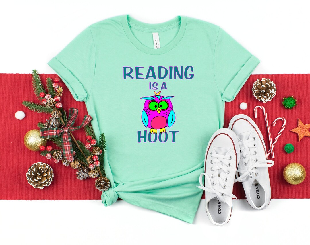 Reading is A Hoot Shirt, Students Reading Shirt, Librarian Book Lover ...