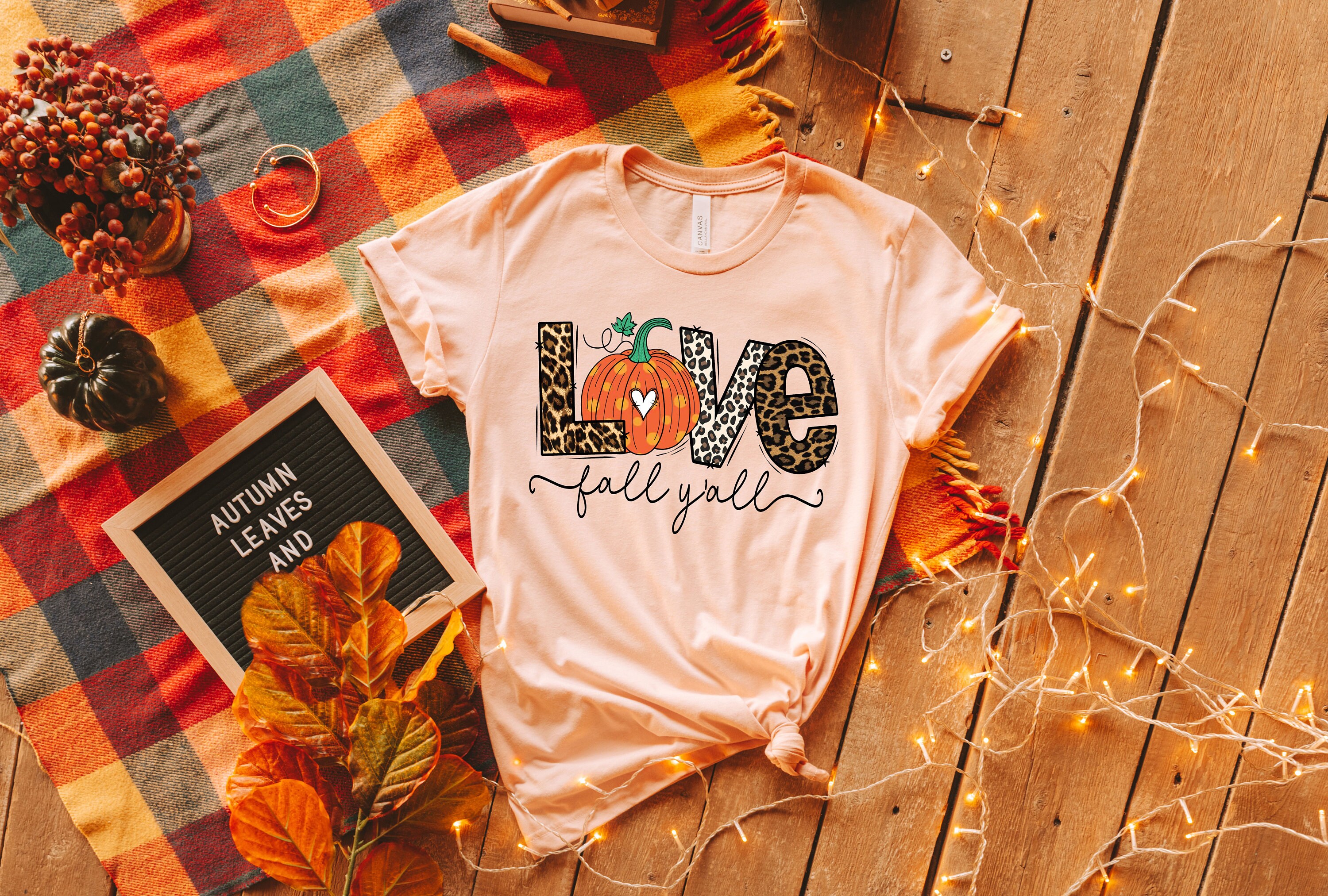 Love Fall Y'all Sweatshirt, Leopard Print Fall Shirt, Thanksgiving ...