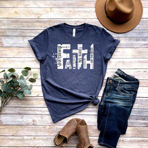 Christian Shirt, Bible Verse T-shirt, Religious Outfit, Retro Faith T ...
