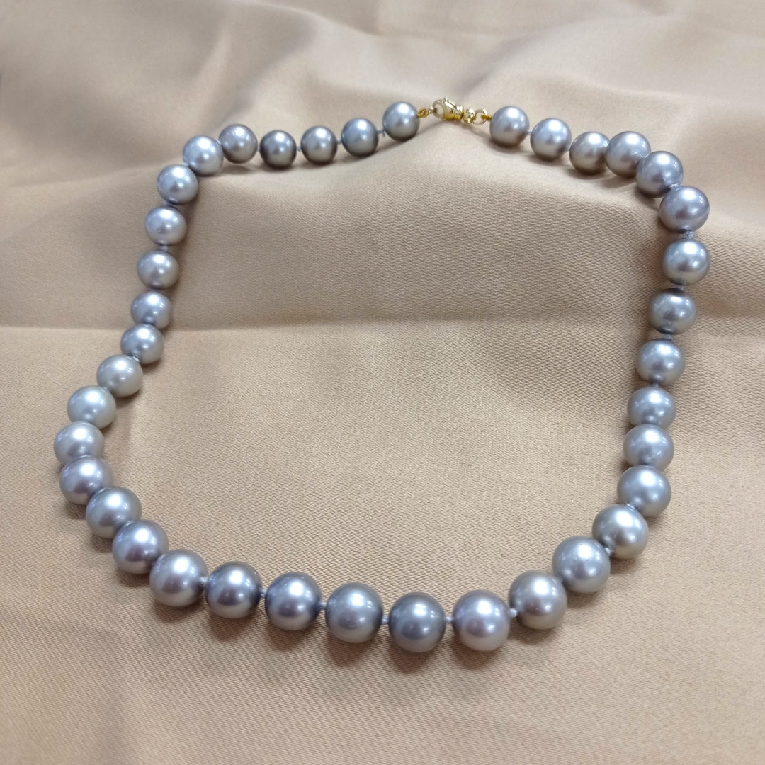 Collar de perla negra Tahitiana Collar de perla Tahití - Etsy España