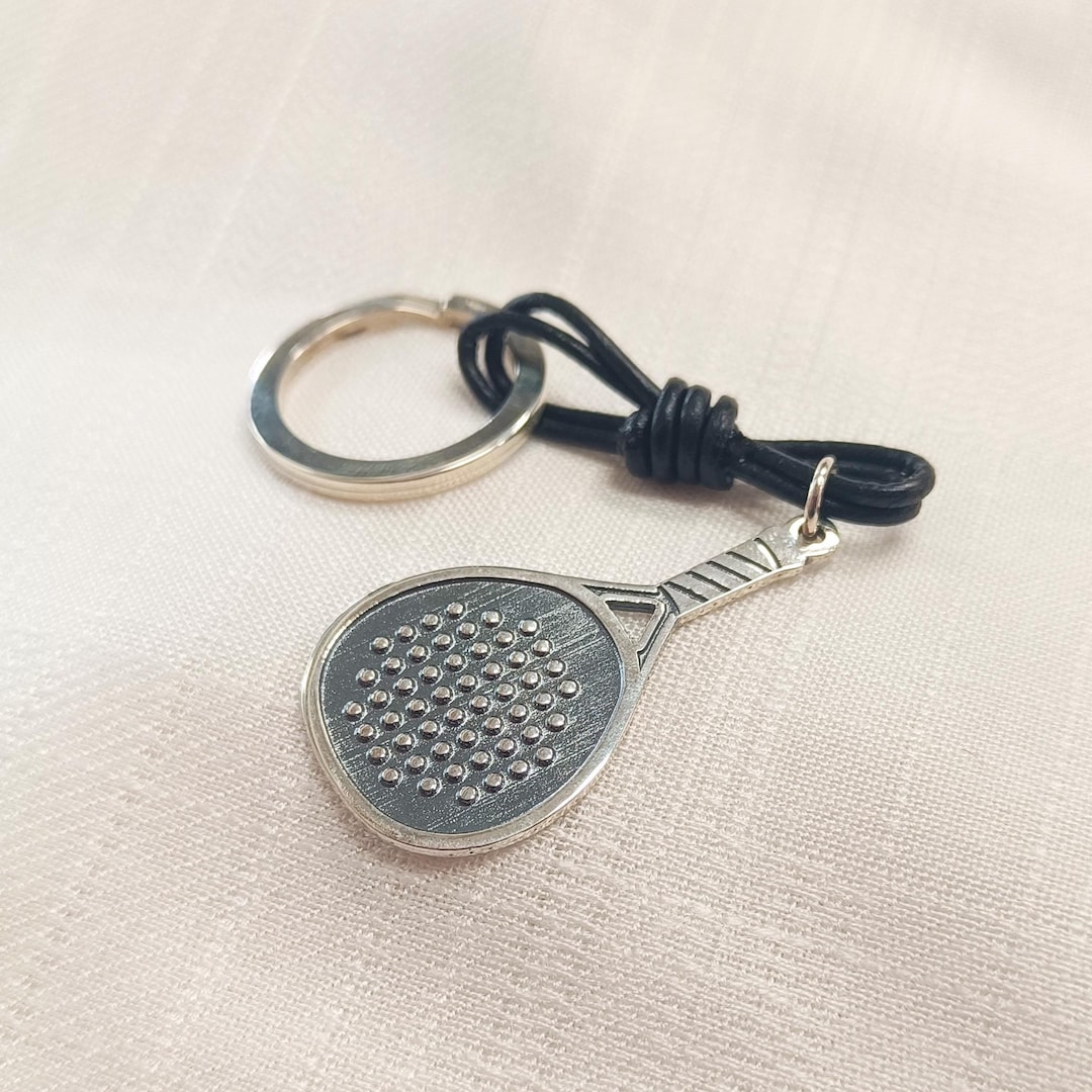 Padel Racket Keychain, Padel Keychain, Padel Racket Keychain, Silver ...