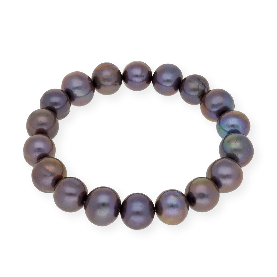 Pulsera de perla negra, pulsera de perla tahitiana, pulsera de perla ...