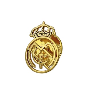 Real Madrid Pin, Real Madrid Crest, 18K Gold Football Team Badge ...