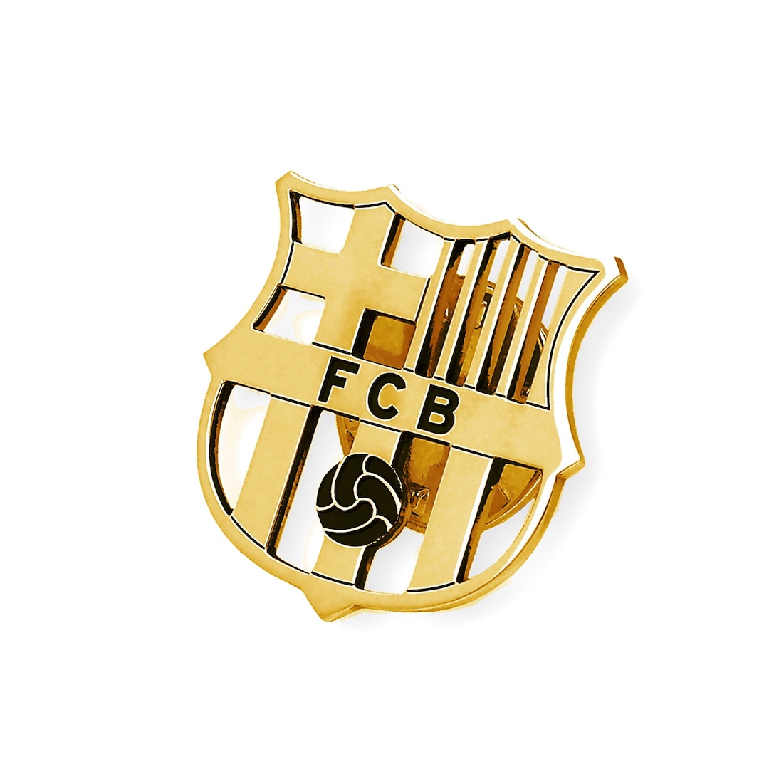 Pin Escudo FC Barcelona, Insignia Equipo de Fútbol de Plata dorada, Pin ...