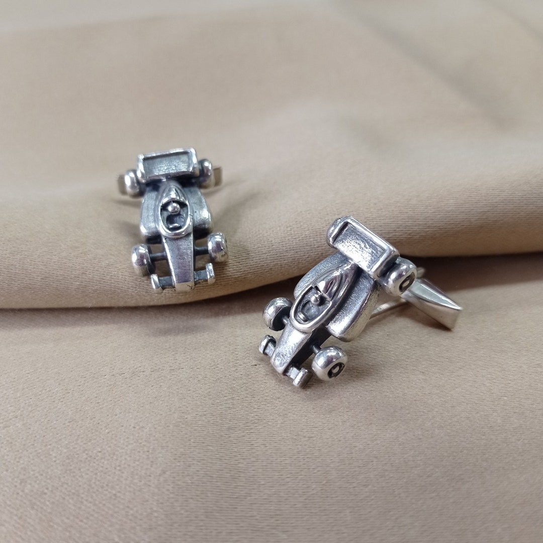 Car Cufflinks, Race Car, Racing Car Cufflinks, Steering Wheel Cufflinks ...