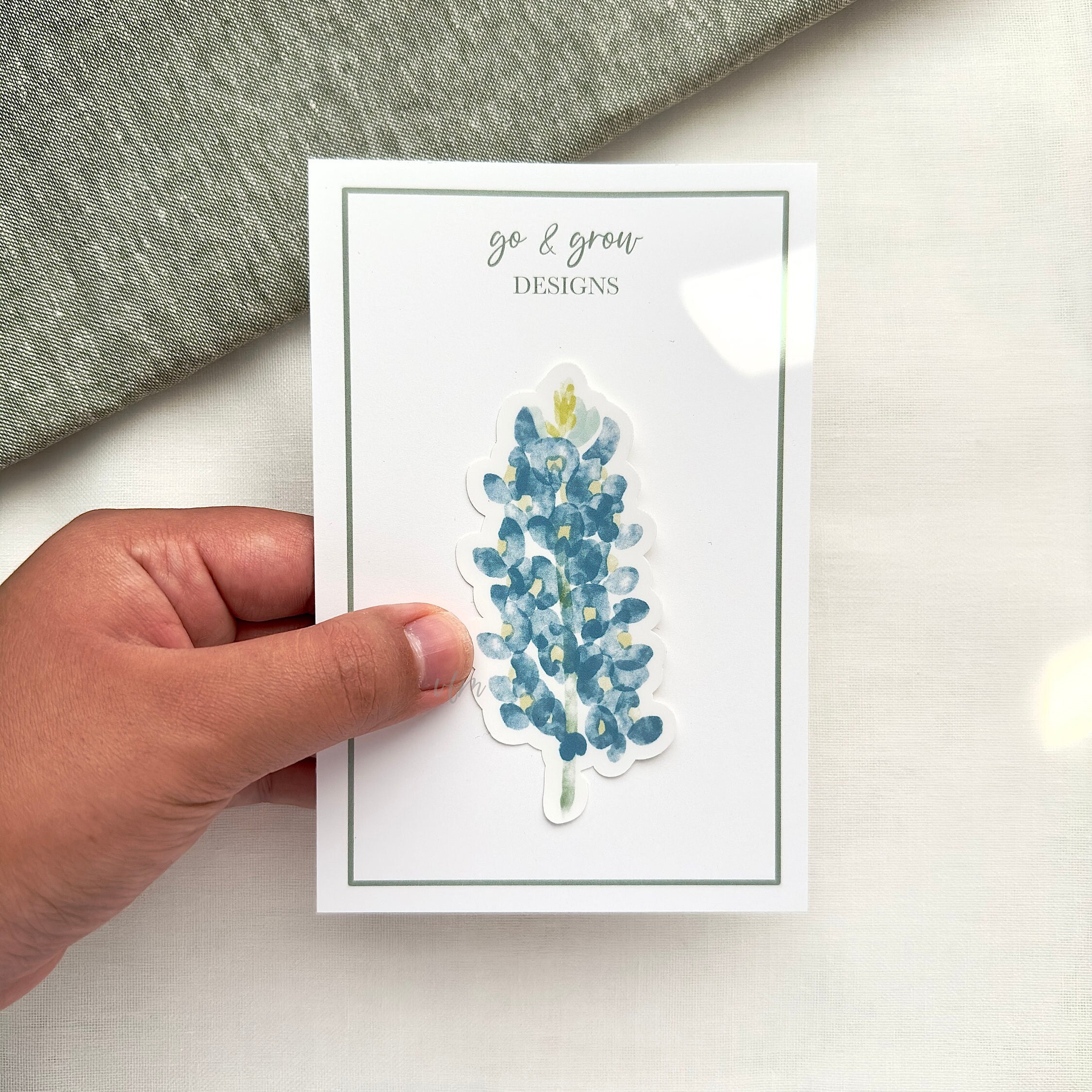 Watercolor Inspired Bluebonnet Sticker- Semigloss, White - Etsy