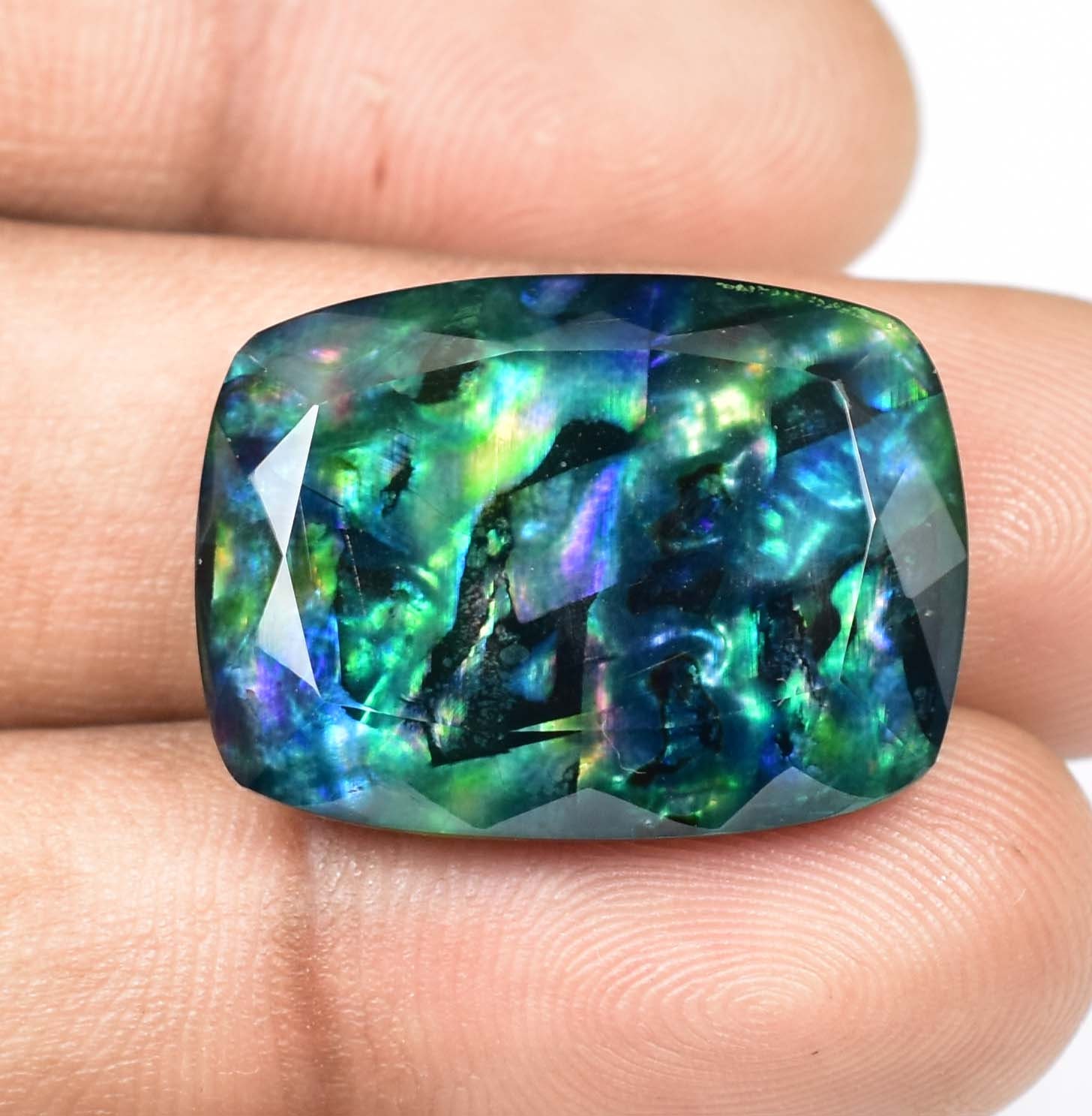 28.75 Ct Natural Ammolite Opal-like Organic Both Sides Different ...