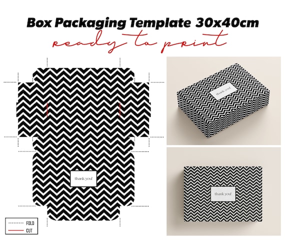 Box Template Packaging Box Ready to Printable 30x40cm Box | Etsy