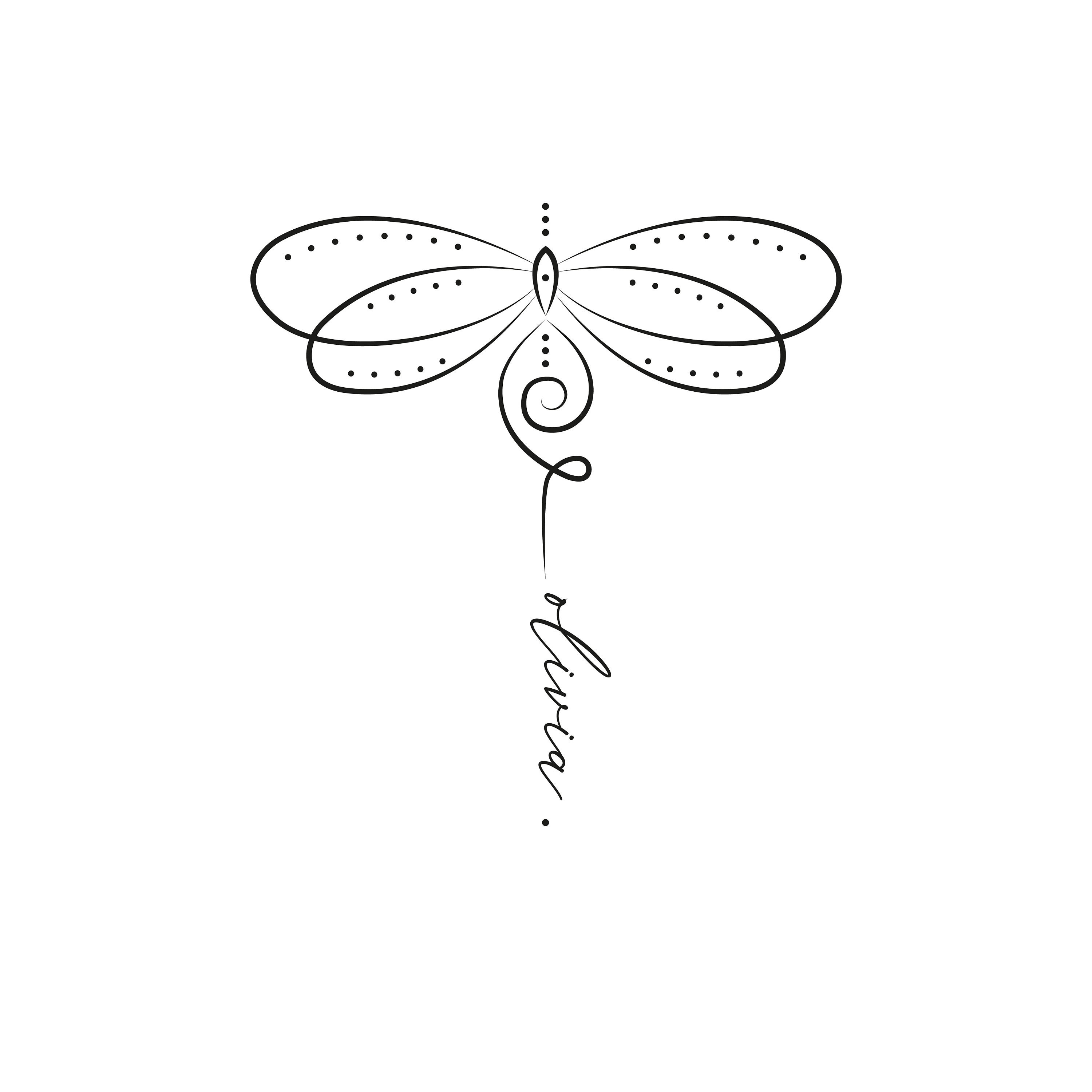 Dragonfly Custom Tattoo, Dragonfly Poster, Personalized Tattoo, Custom ...