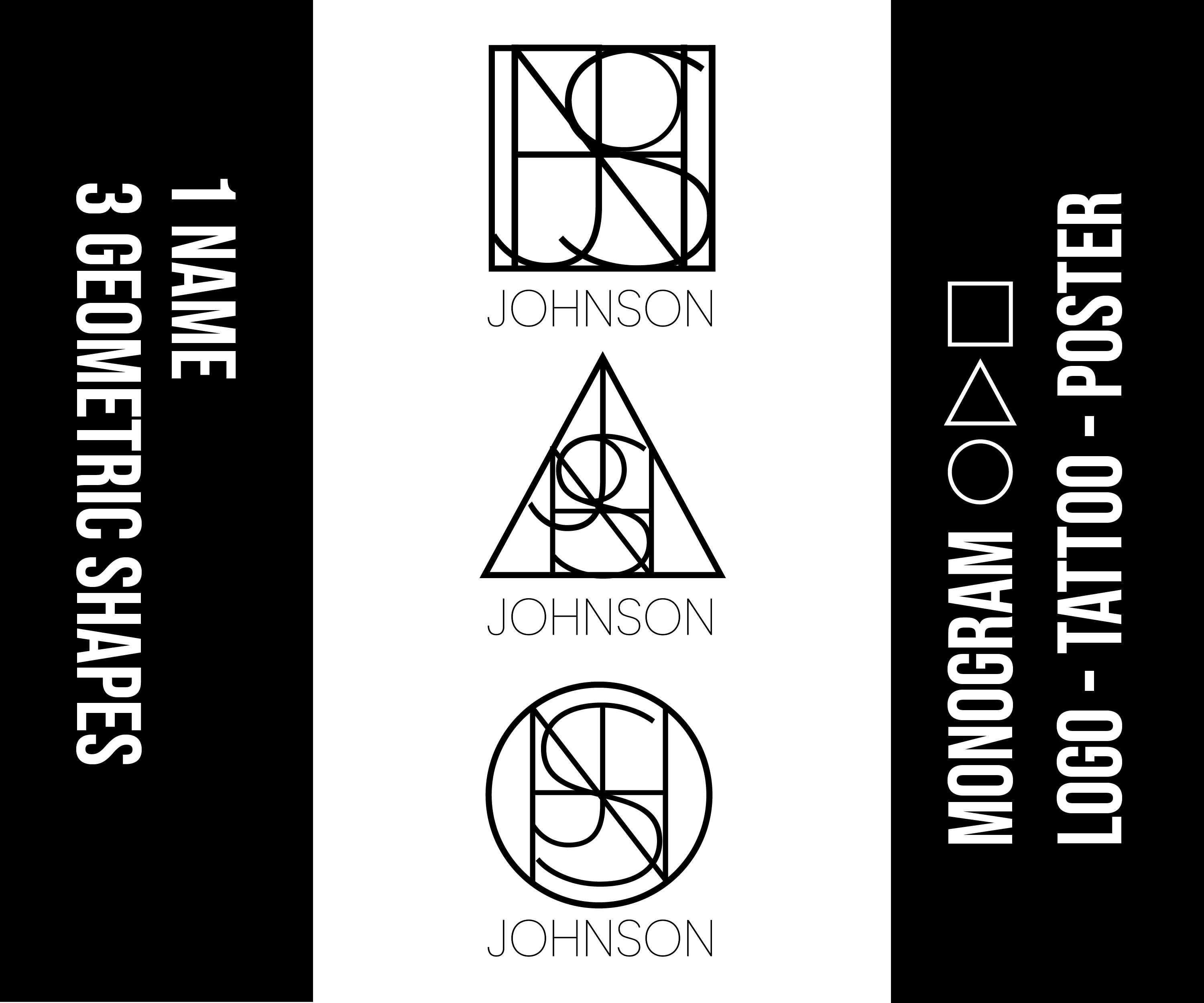 Monogram Name, Monogram Logo, Name Tattoo, Monogram Tattoo, Typography Poster, Geometric Name ...