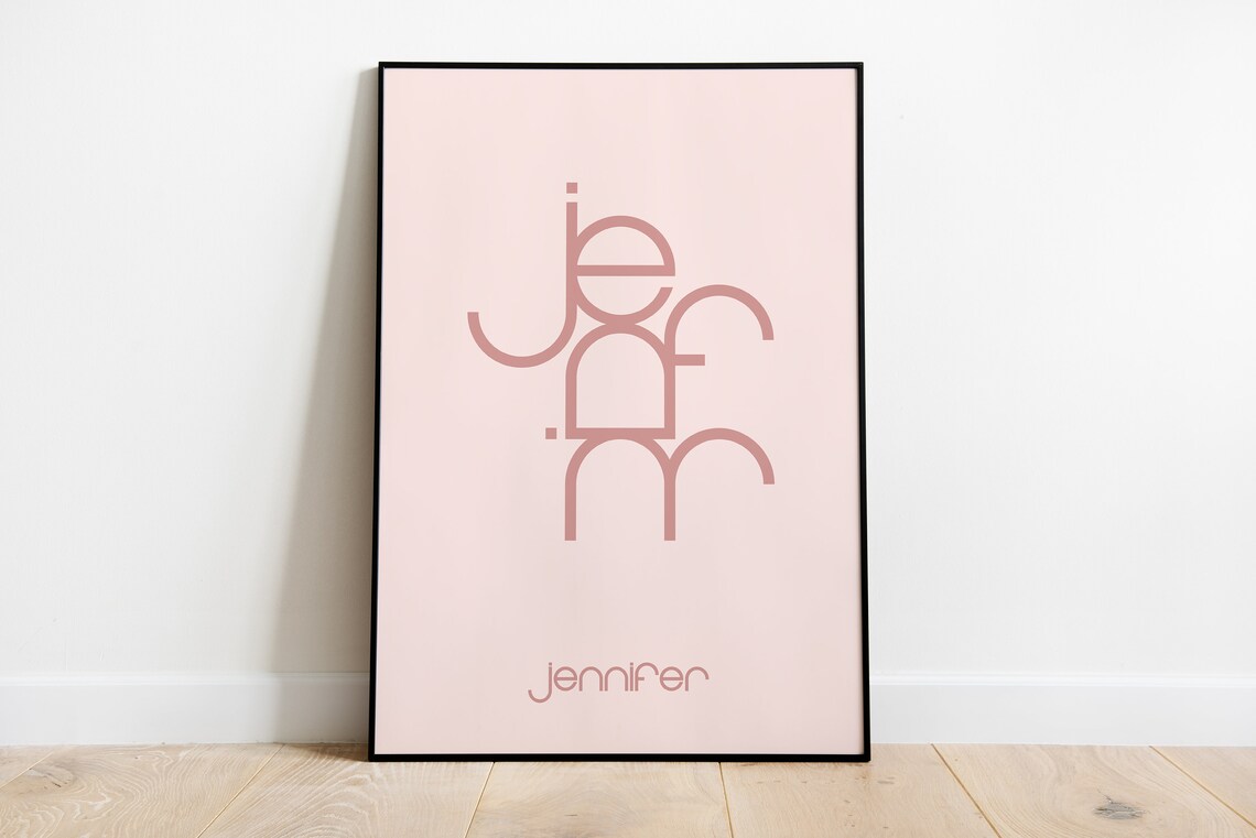 Custom Personal Couple Name Logo Poster Gift for Couple - Etsy