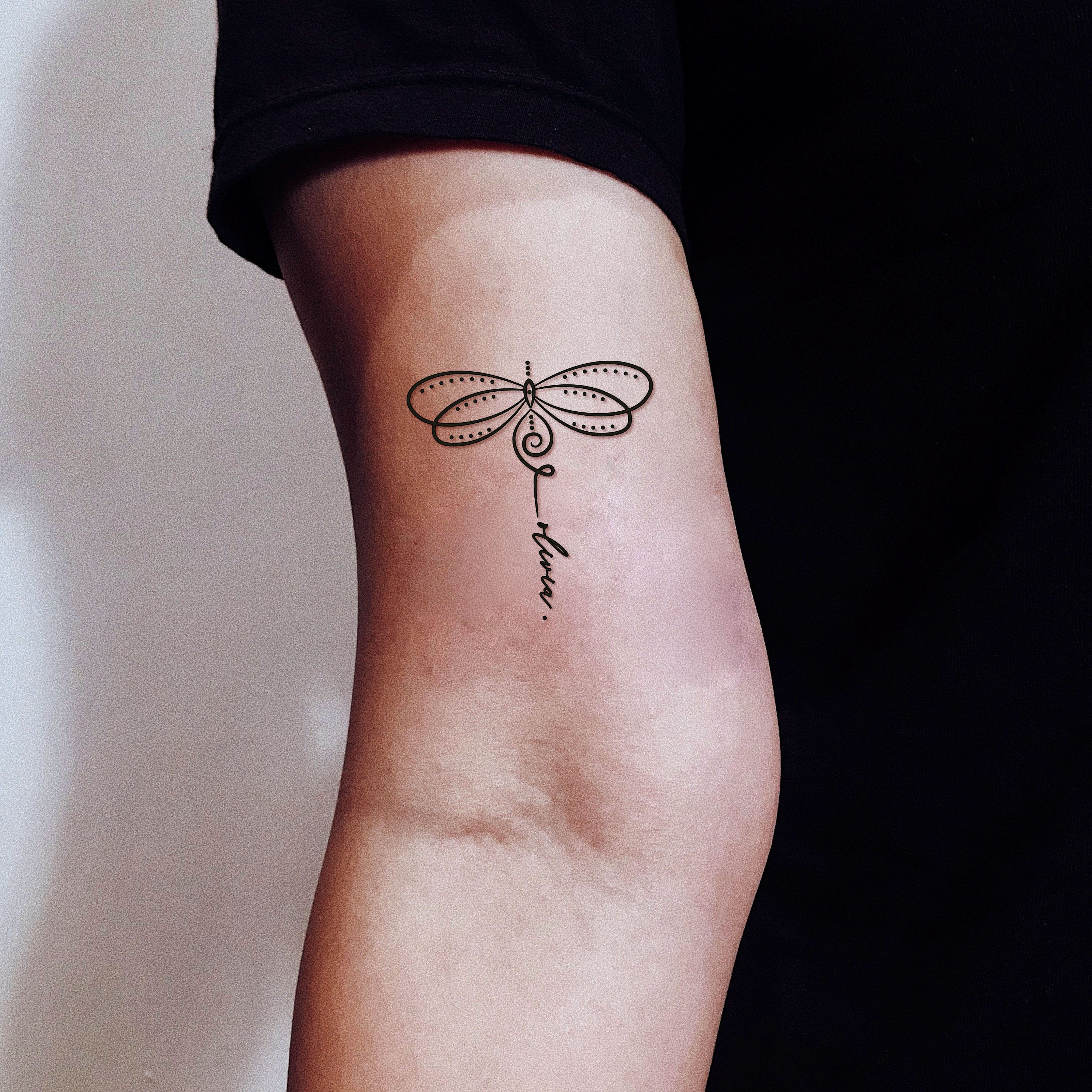 Dragonfly Custom Tattoo, Dragonfly Poster, Personalized Tattoo, Custom ...