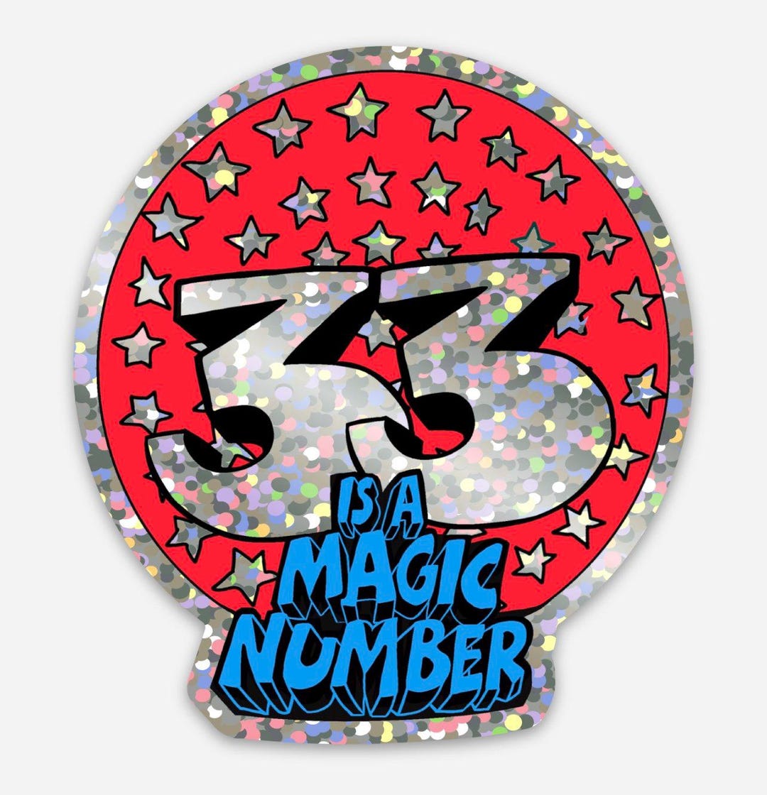 33 is a Magic Number (glitter Sticker) - School House Rocks Inspired ...