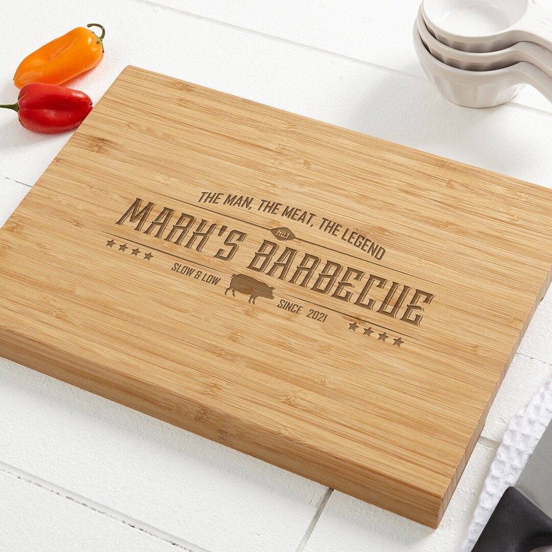 The Man,the Meat,the Legend Personalized Bamboo Cutting Board - Etsy
