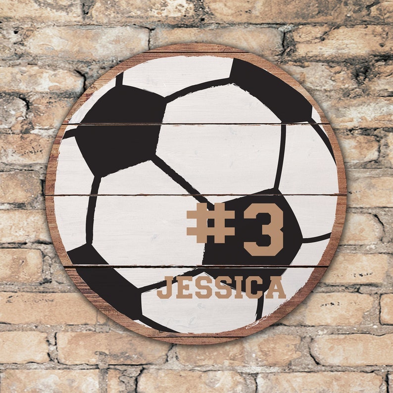 Soccer Ball Personalized Round Wood Wall Sign - Etsy