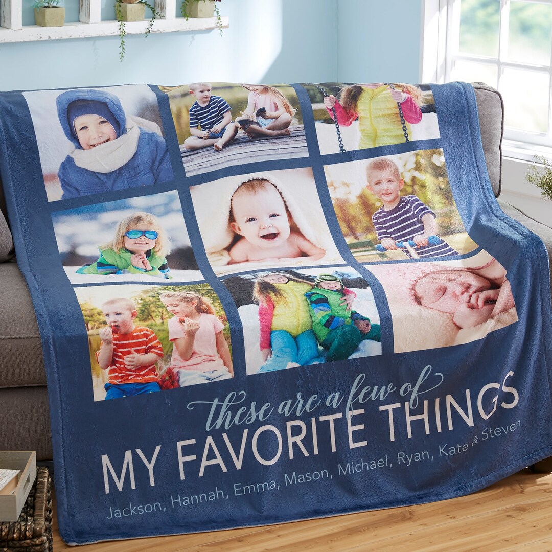 My Favorite Things Personalized Photo Blanket - Etsy