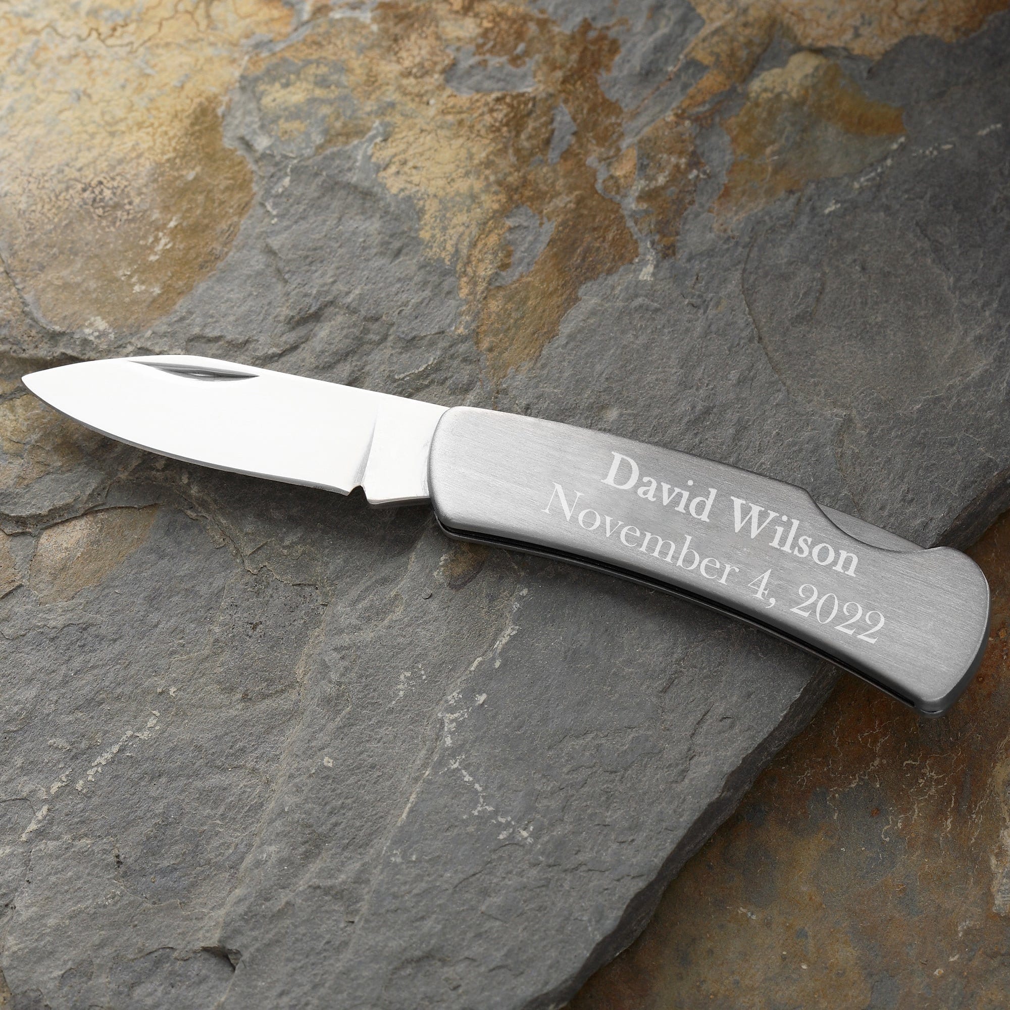 Personalized Silver Pocket Knife - Etsy