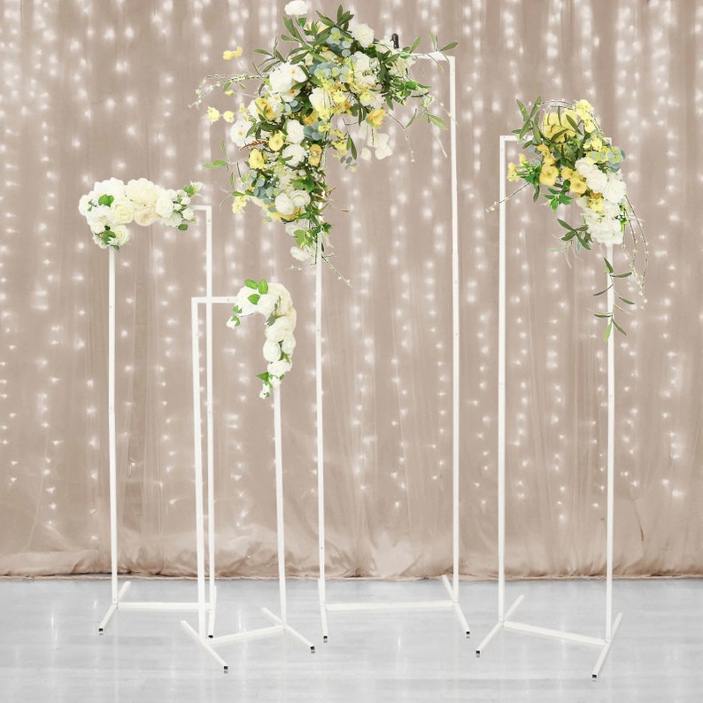 Set of 4 Gold Metal Frame Wedding Arch Rectangular Backdrop - Etsy