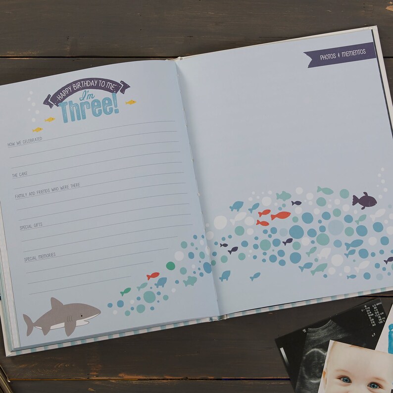 Under the Sea Baby Boy Personalized Memory Book - Etsy