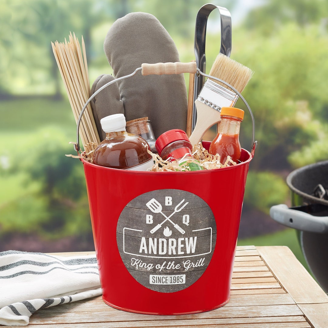 BBQ Time Personalized Metal Bucket - Etsy