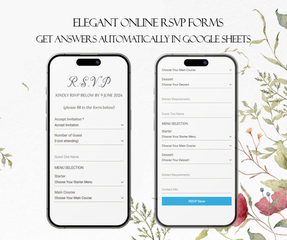 Digital Wedding Invitation & RSVP - [cheapest on Etsy-guaranteed]- Mini ...