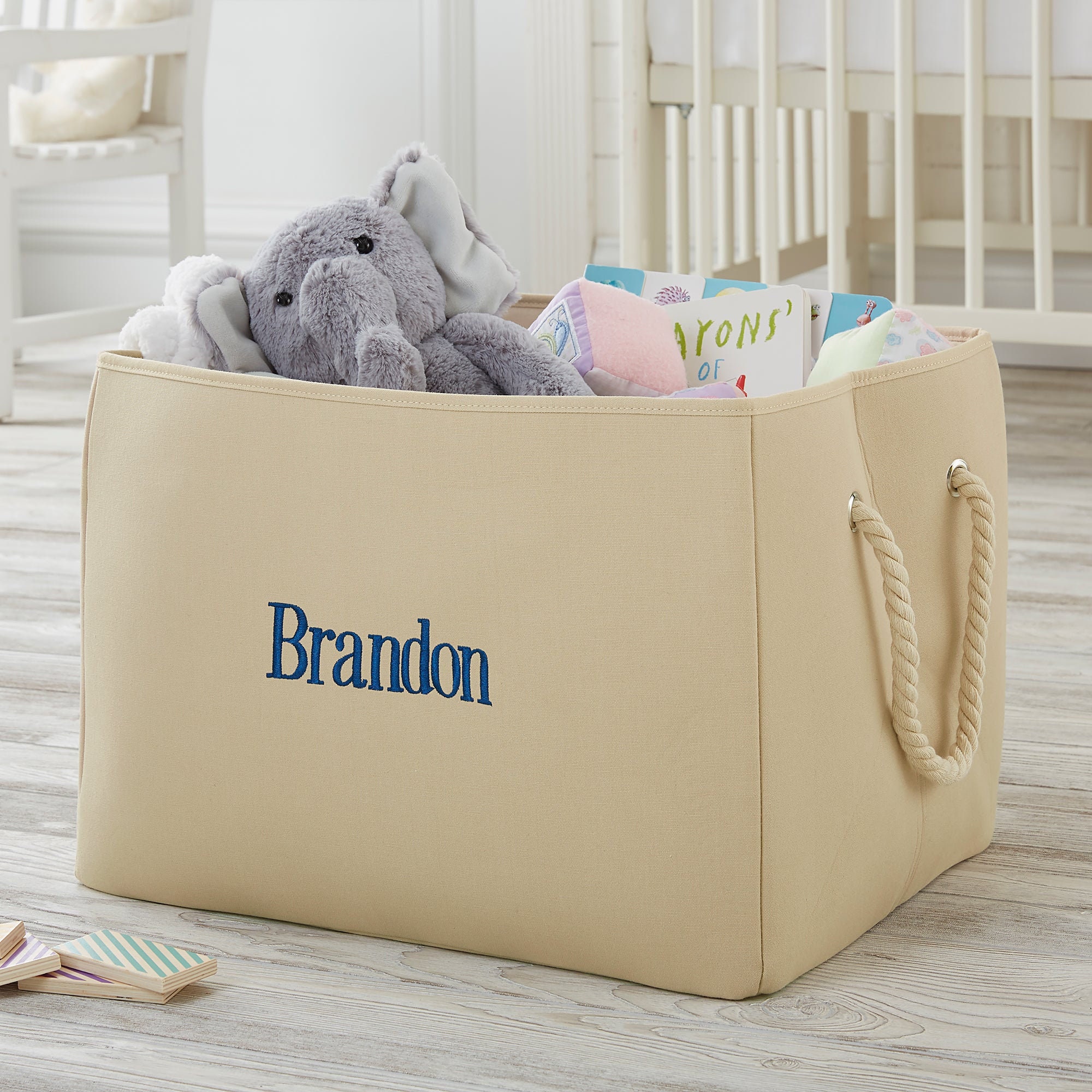 Personalized Embroidered Storage Tote - Etsy