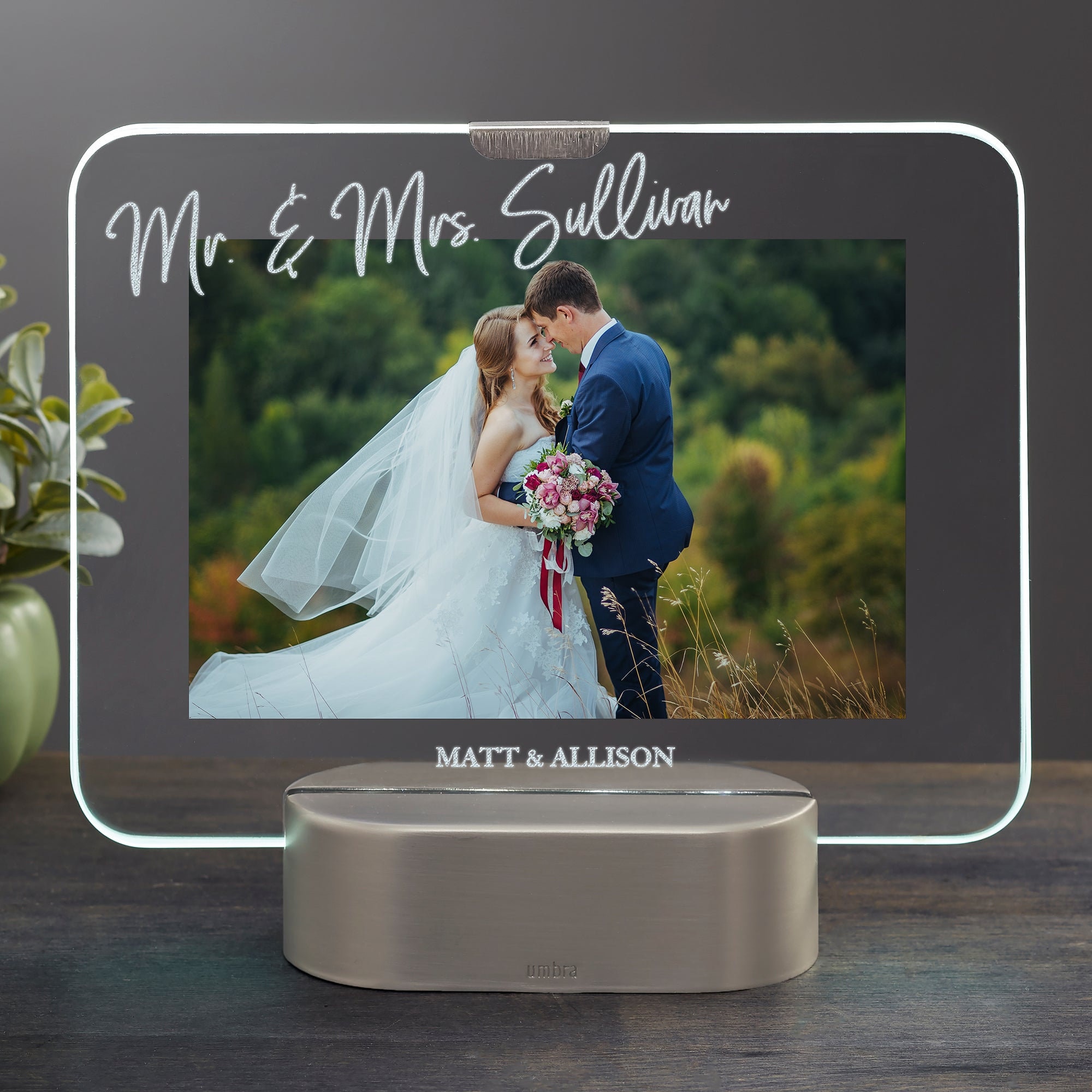 Wedding Memories Personalized Light up Glass LED Picture Frame - Etsy