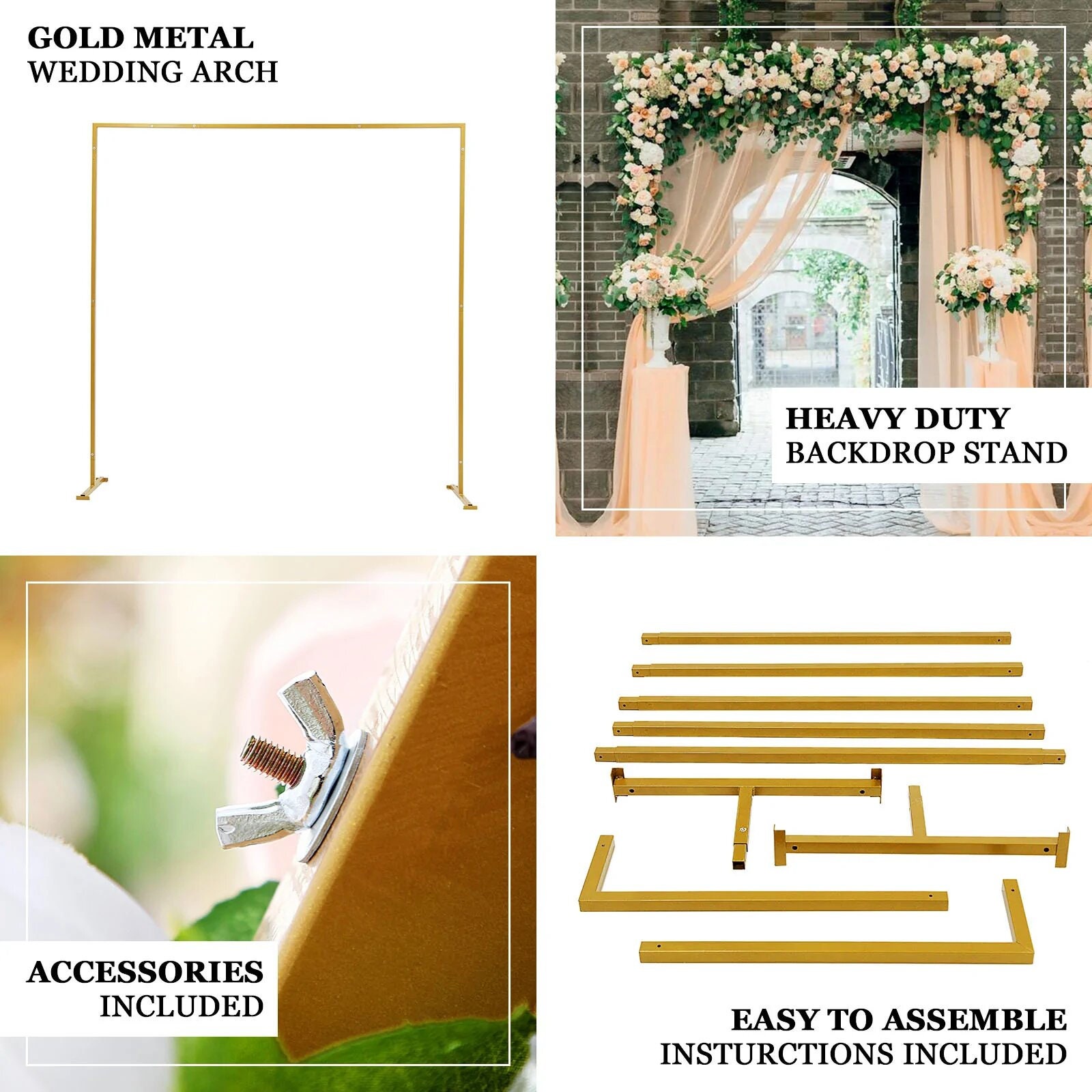 Backdrop Stand 10x20 Wedding Arch Stand, Wedding Party Backdrop Stand ...