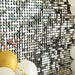 10 Panels Ritzy Silver Sequin Shimmer Wall Backdrop Panels, Round ...